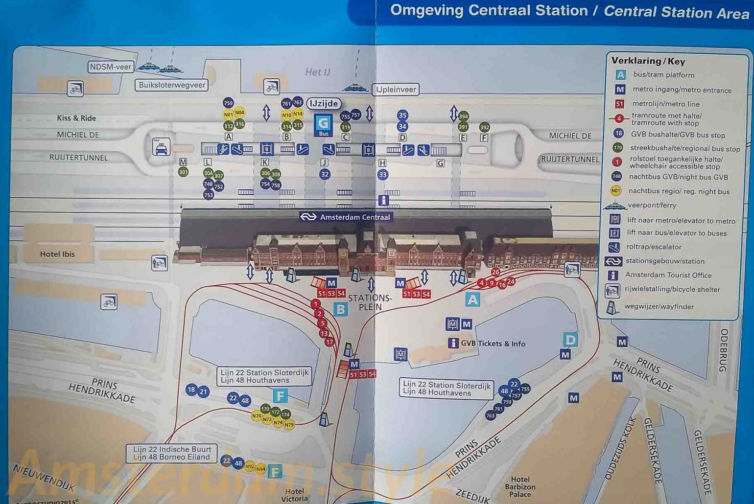 Amsterdam Public Transportation Map - Free Metro, Tram, & Bus Map
